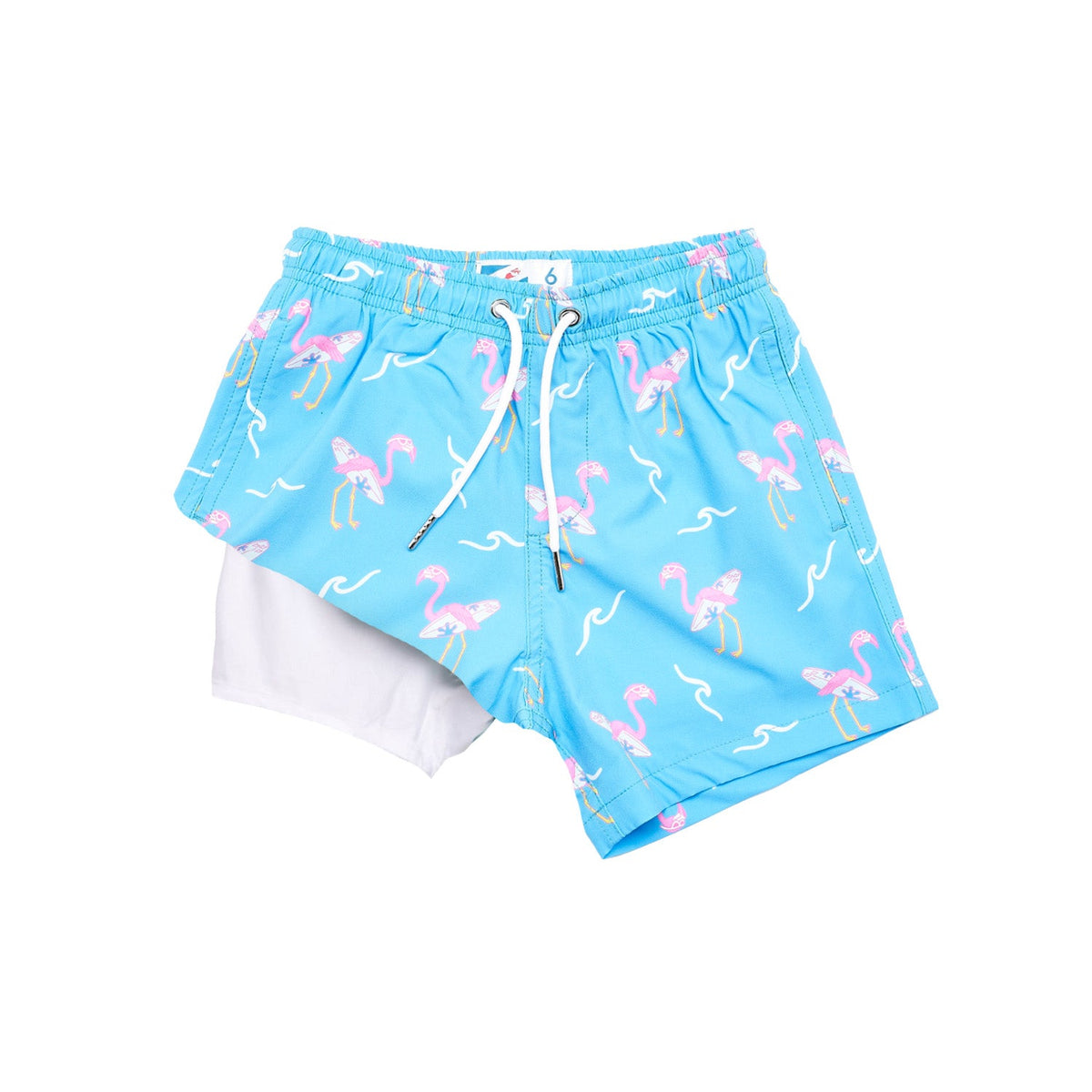 Boys Flamingo Swim Trunks with Liner – Bermies